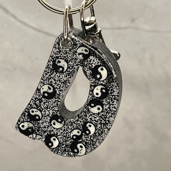 Hand Crafted | Accessories | Letter D Ying Yang Keychain | Poshmark